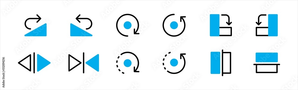 Flip icon. rotation symbol. flipping sign, vector illustration Stock ...