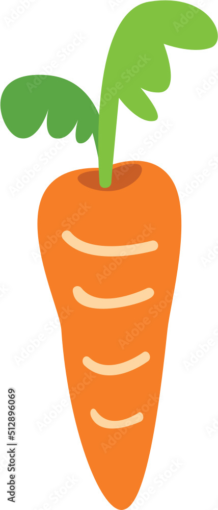 Carrot Cartoon Illustration Stock Vector | Adobe Stock