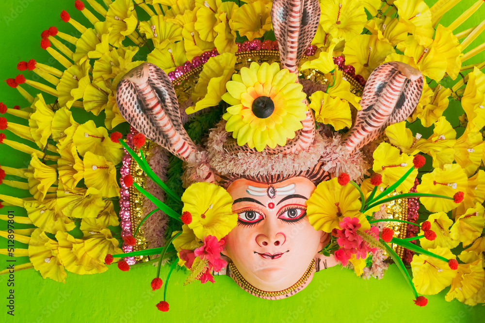 Colorful Chhau (or chhou) mask , handicrafts on display for sale - at ...