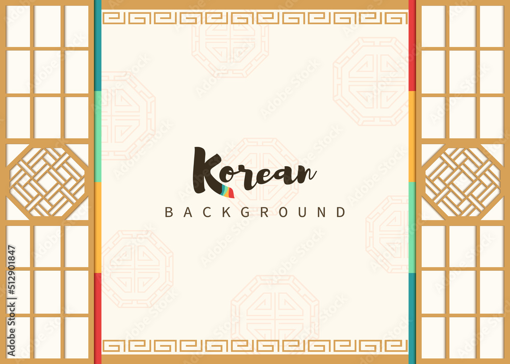 Vector of traditional Korean background Stock Vector | Adobe Stock