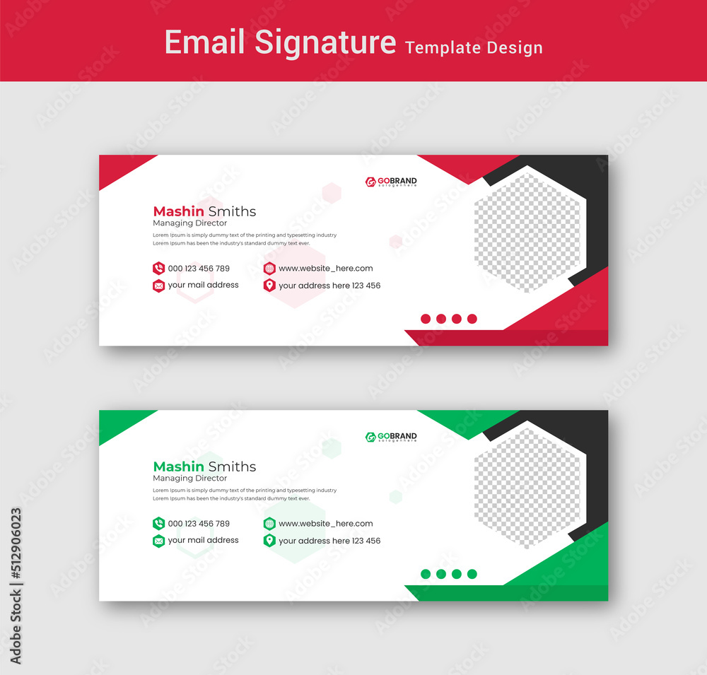 Email signature or email footer and personal social media website ...