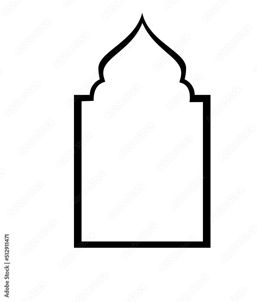 Islamic Arch Illustration Stock Vector | Adobe Stock