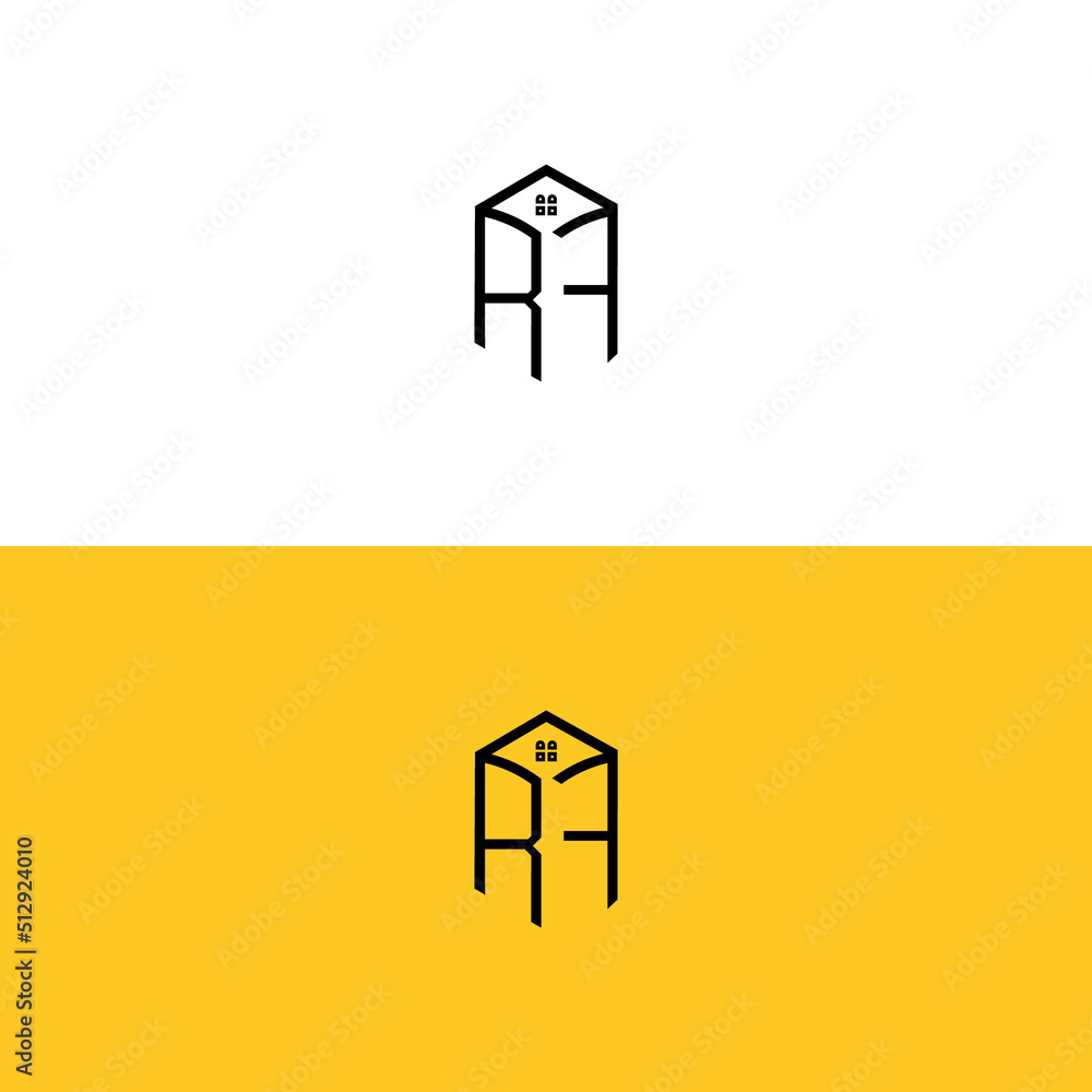 Creative initial RF letters Box House logo Stock Illustration | Adobe Stock