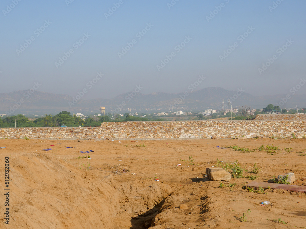 Desert sand area digging in indian desert rural village pushkar Stock ...