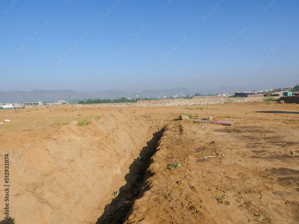 Desert sand area digging in indian desert rural village pushkar Stock ...