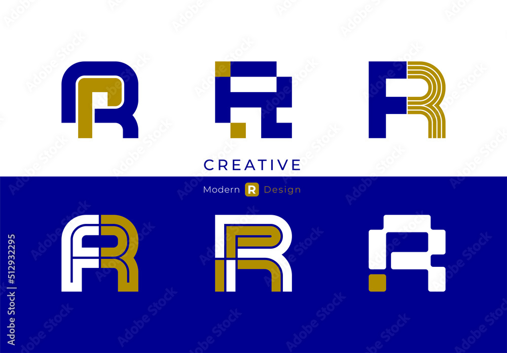Letter R, modern alphabet fonts, characters design, vector illustration ...