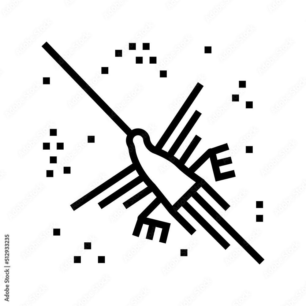 nazca picture line icon vector. nazca picture sign. isolated contour ...