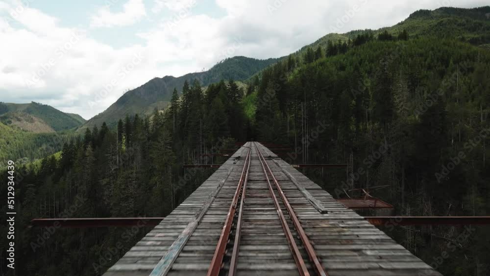 high steel bridge in washington state national park aerial footage 4k ...