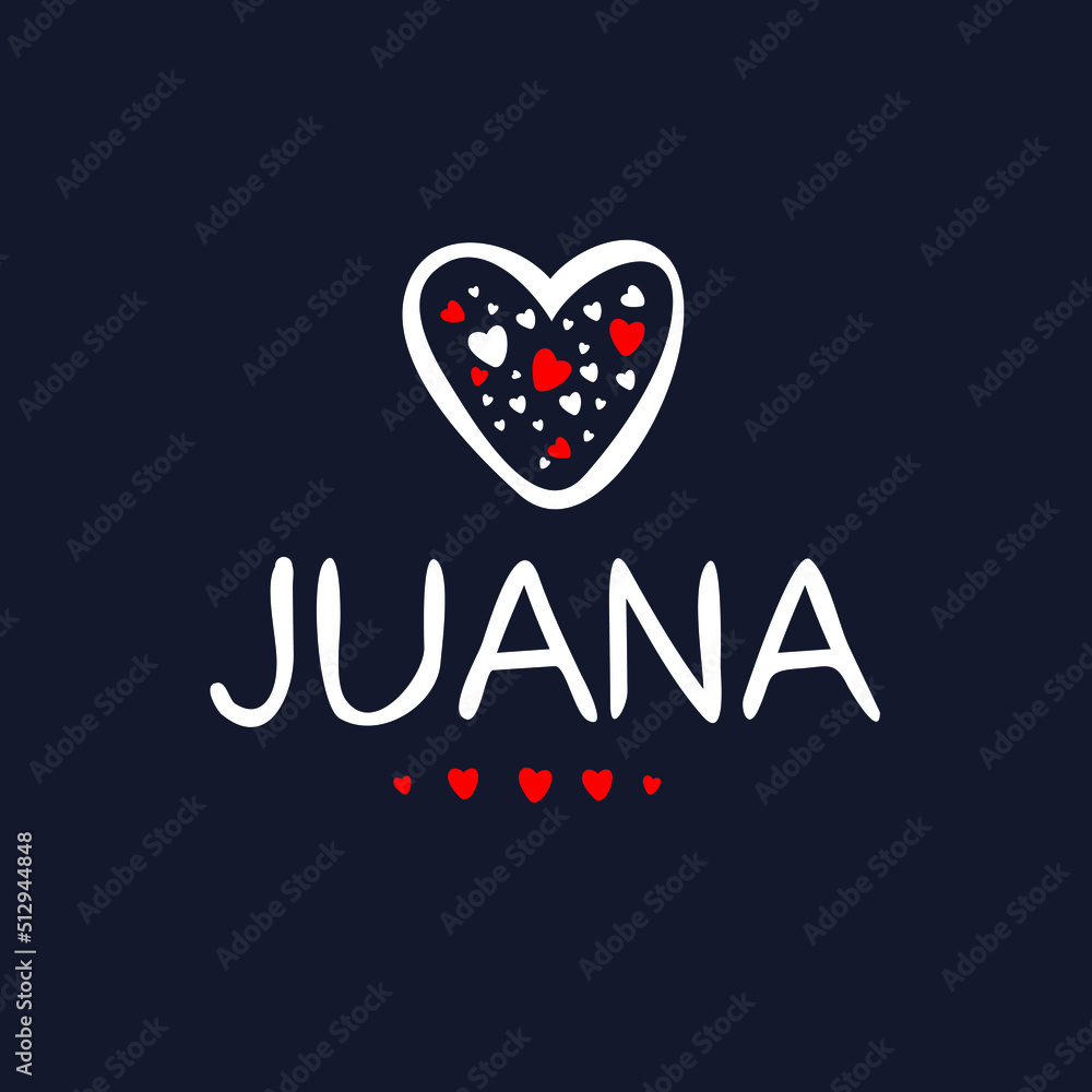 Juana Calligraphy female name, Vector illustration. Stock Vector ...