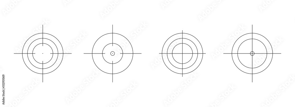 Crosshairs vector symbol set Stock Vector | Adobe Stock