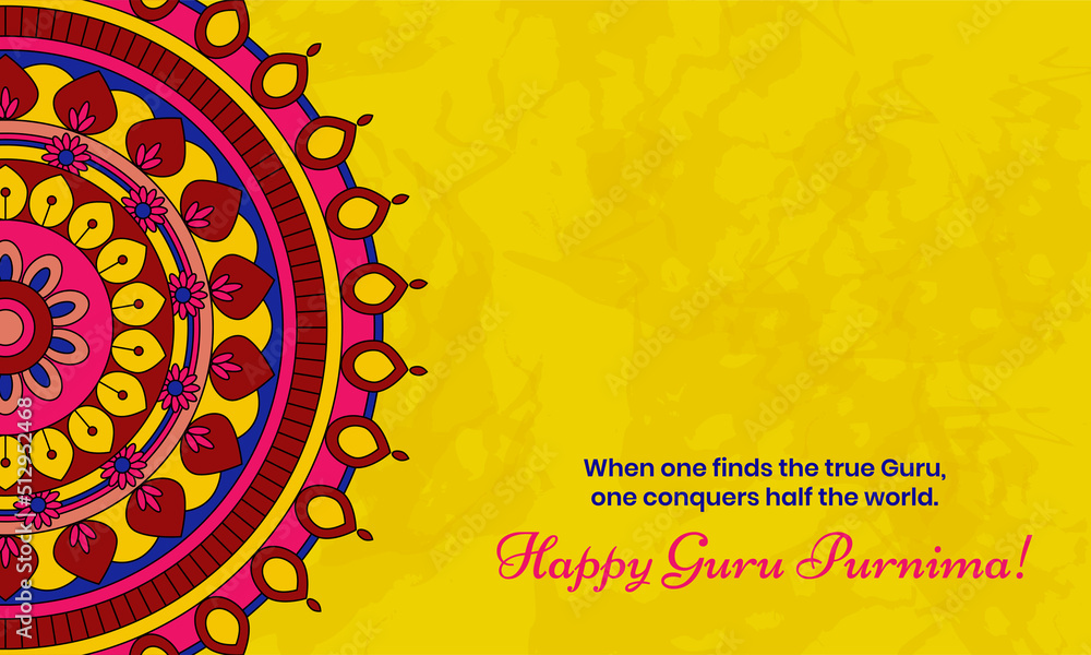 Indian festival Guru Purnima background design with beautiful ...