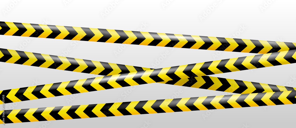 Realistic crossing caution tape of warning signs for crime scene or ...