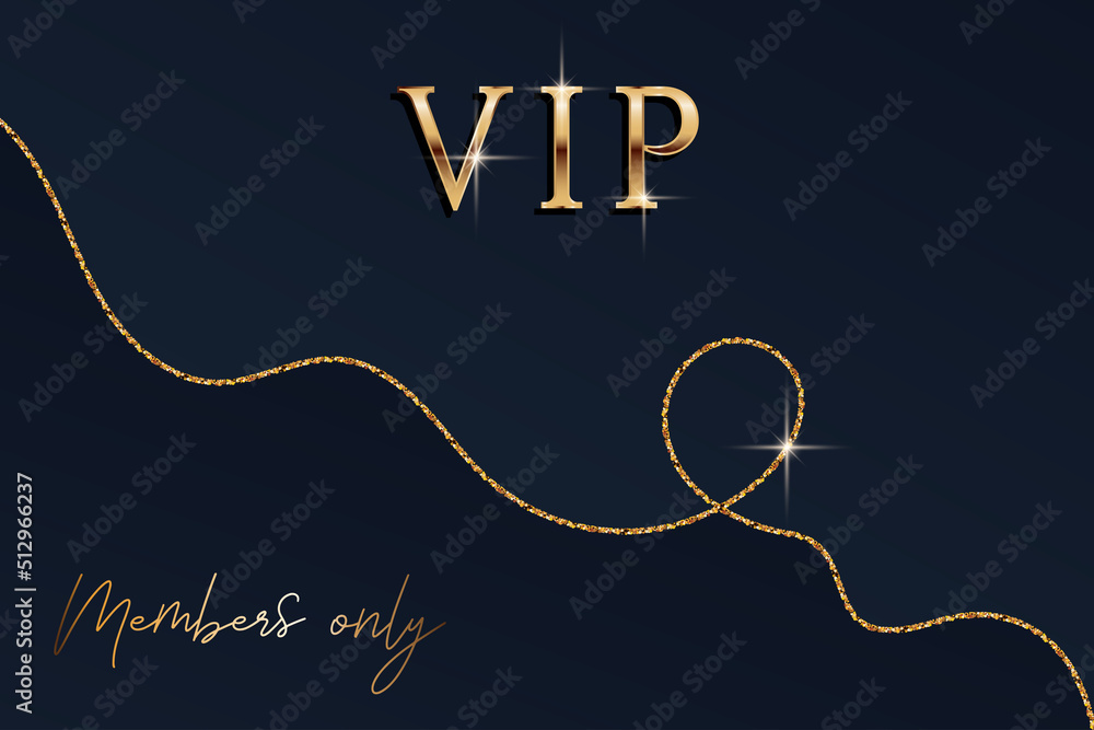 Modern black vip background with golden lines, text. Elegant design for ...