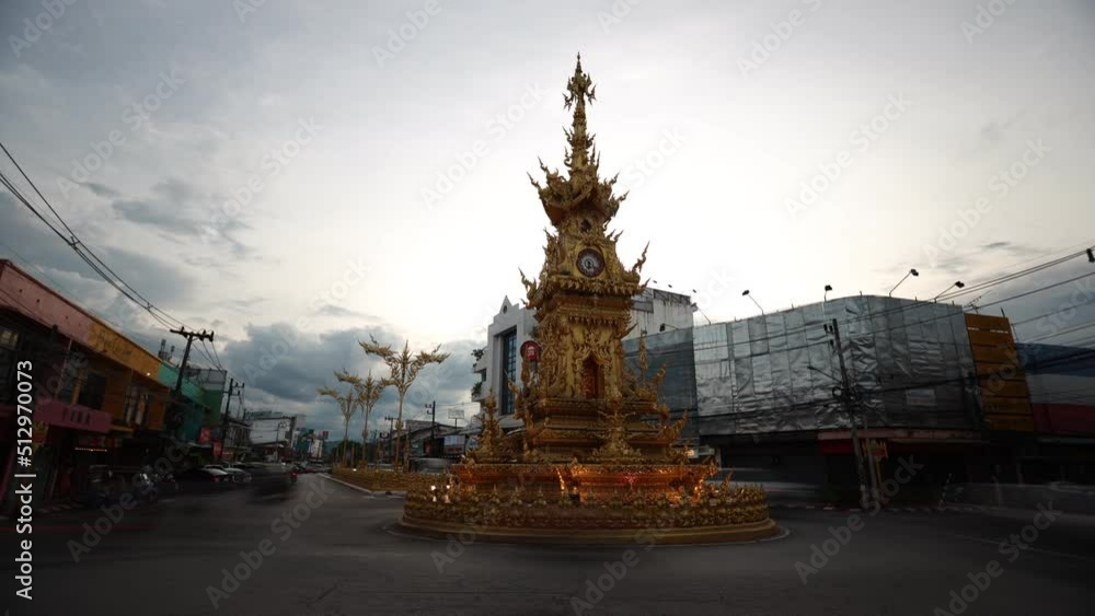 CHIANG RAI, THAILAND - JUNE 23, 2022: Golden Clock Tower in Chiangrai ...