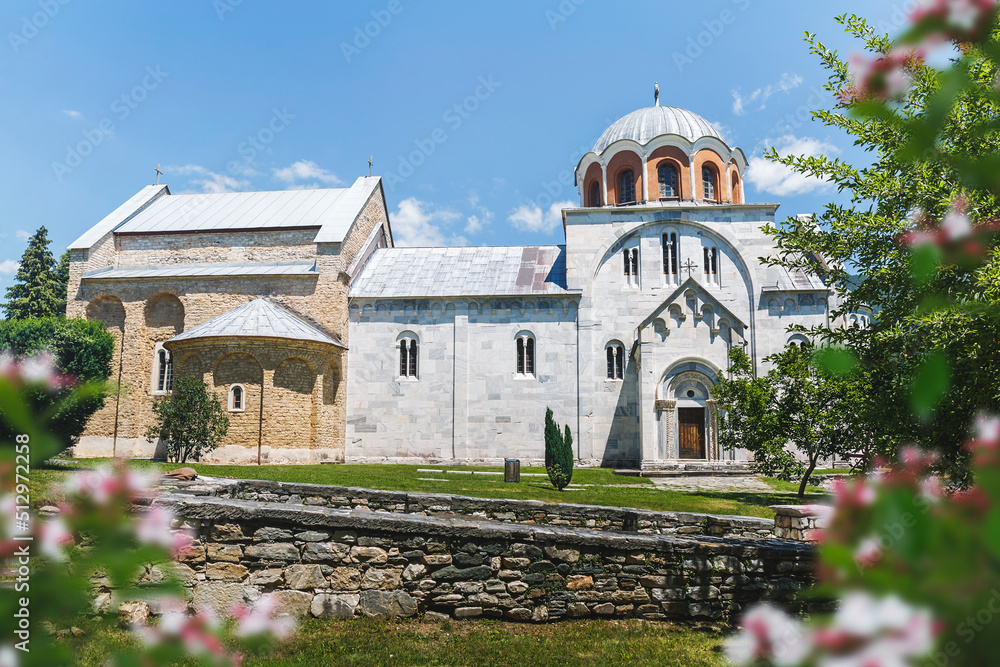 Studenica monastery, 12th-century. Serbian orthodox monastery Raska ...