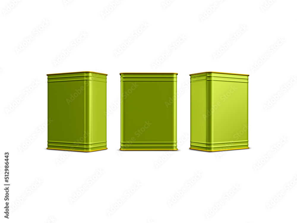 Olive oil can mockup for label design and branding. Metal oil container ...
