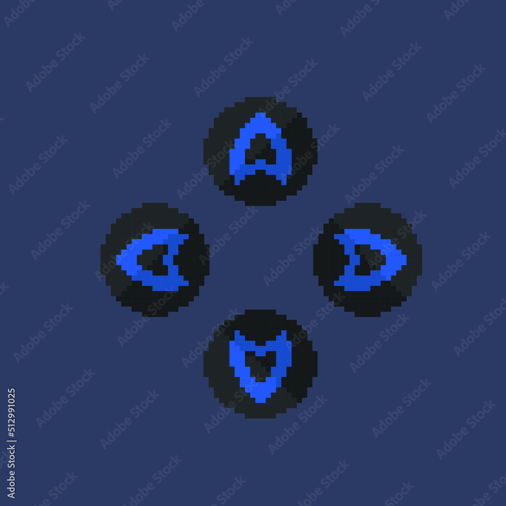 arrow button in pixel art styl Stock Vector | Adobe Stock