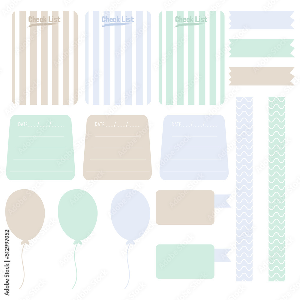 Cute paper notes. Stationary set. Scrapbook notes and cards.Printable ...