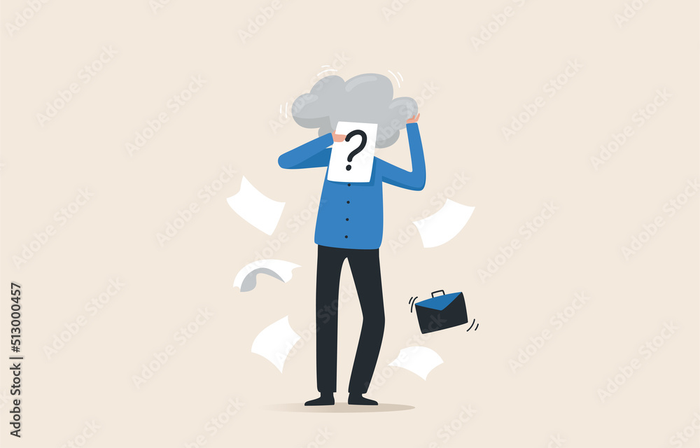 Cartoon Brain Thinking Hard