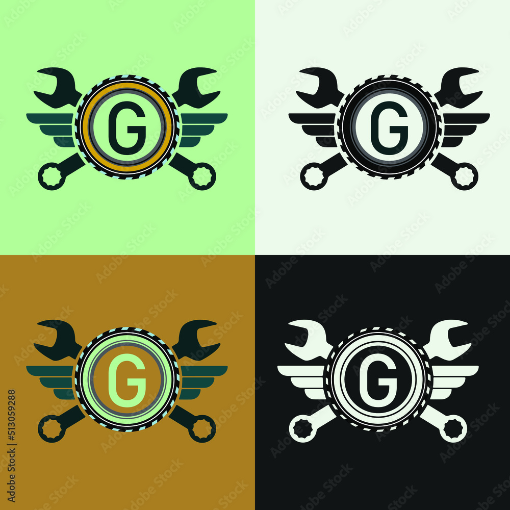 Vintage Motorcycle Shop Logo. Stock Vector | Adobe Stock