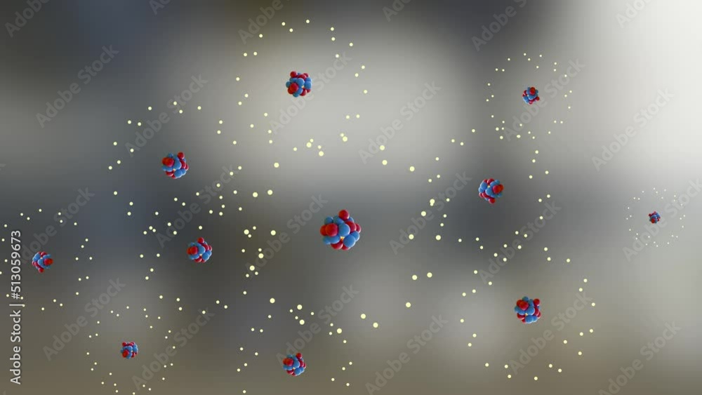 Vidéo Stock Atom anatomy, Atomic model or structure , electrons ...