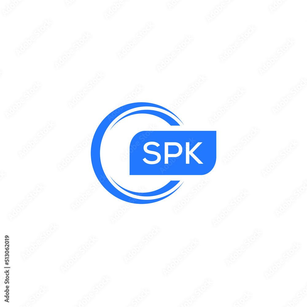 SPK letter design for logo and icon.SPK typography for technology ...