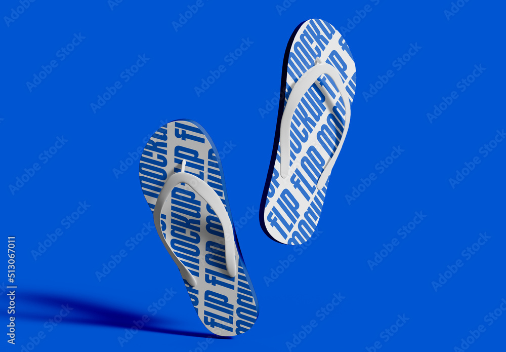 Floating Flip Flop Mockup Stock Template | Adobe Stock