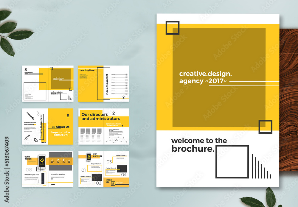 Multiple Pages Brochure Mockup Stock Template | Adobe Stock