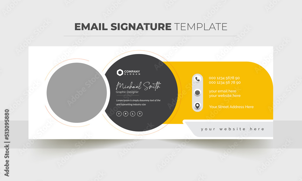 Poster Email Signature Template Design, Professional and Clean email ...