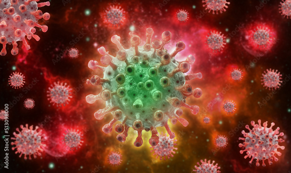 Monkeypox Virus Background. Monkeypox mutation on medical background ...