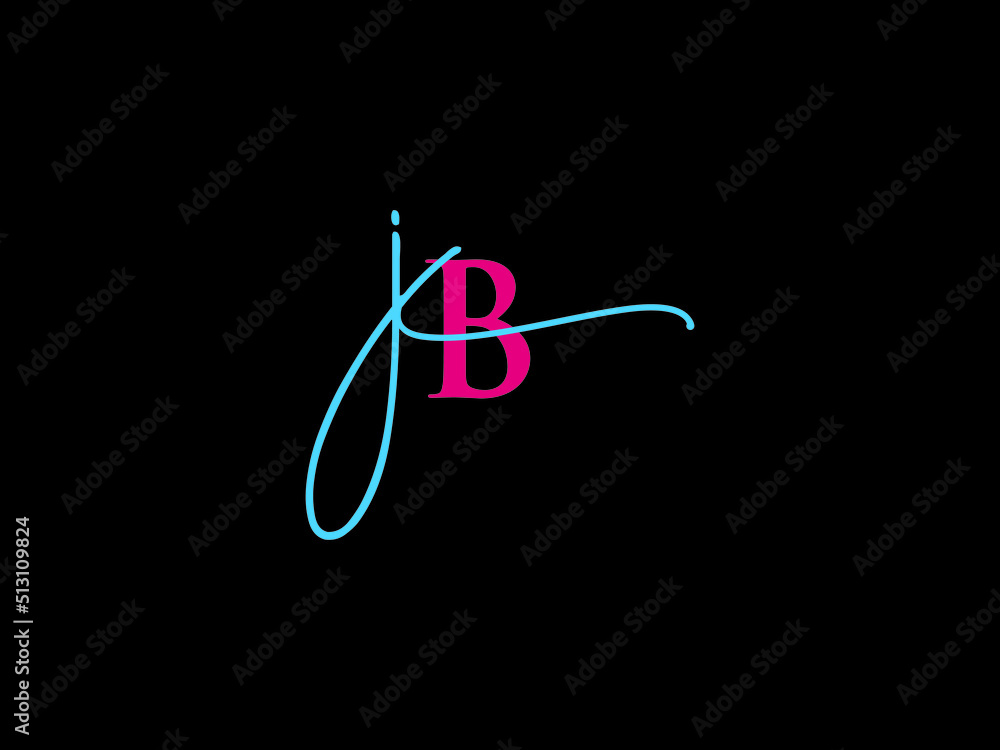 Unique JB Signature Letter Logo, Signature jb bj Logo Icon Vector Art ...