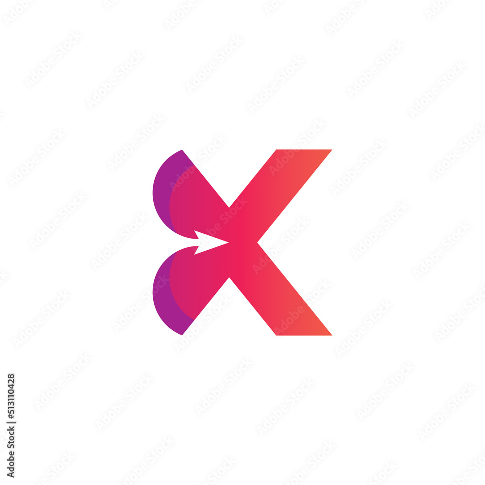 X Logo Design and template. Creative X icon initials based Letters in ...