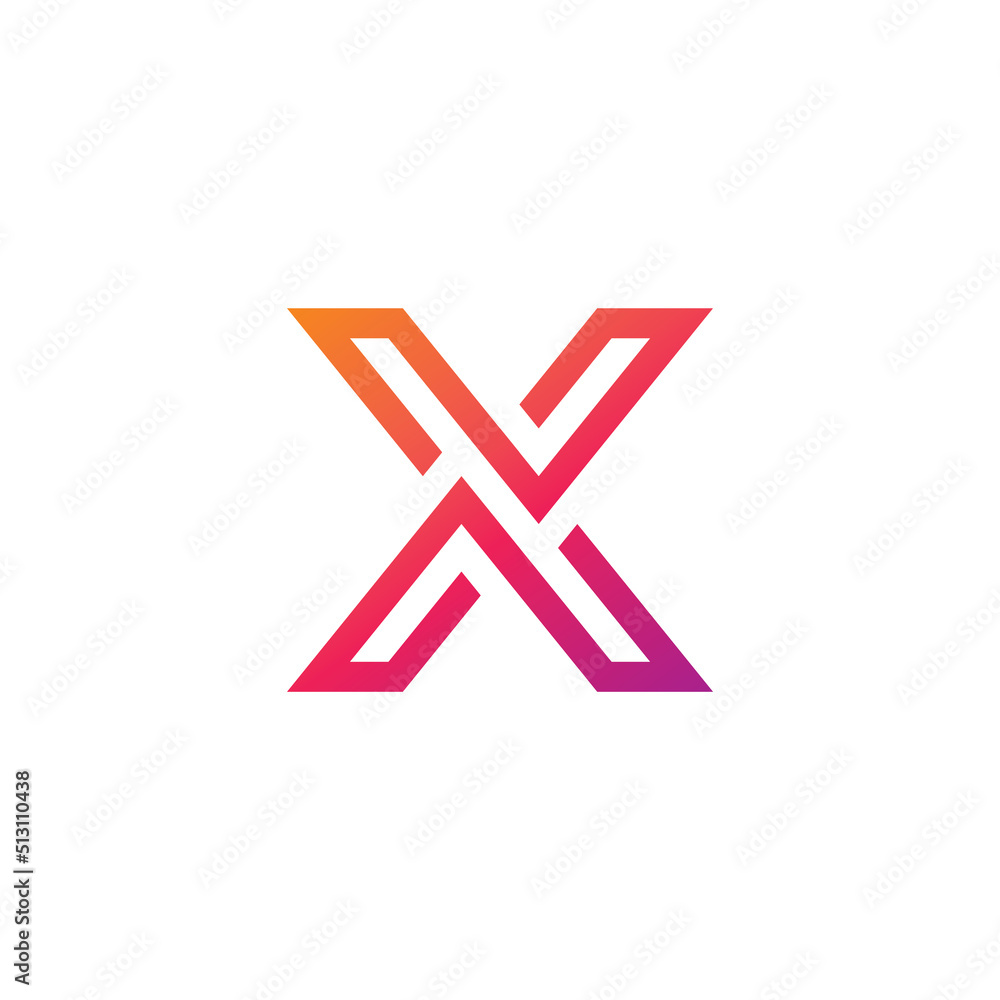 X Logo Design and template. Creative X icon initials based Letters in ...