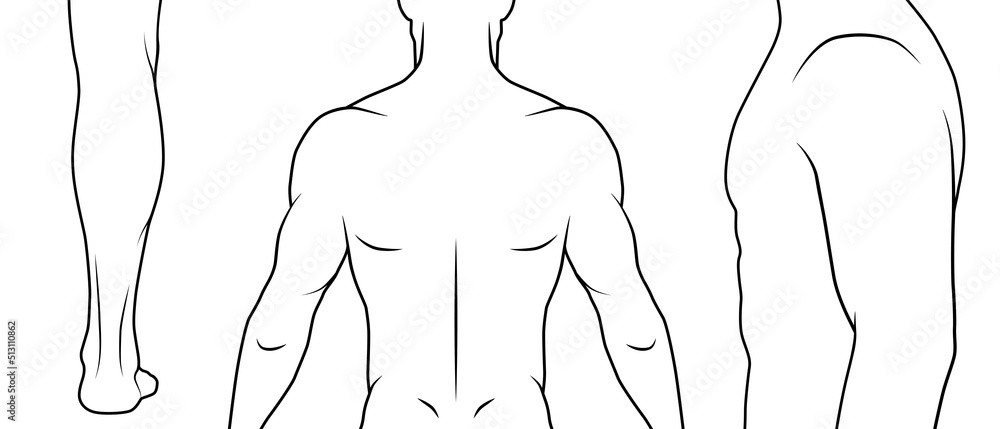 Male Body Tattoo Template