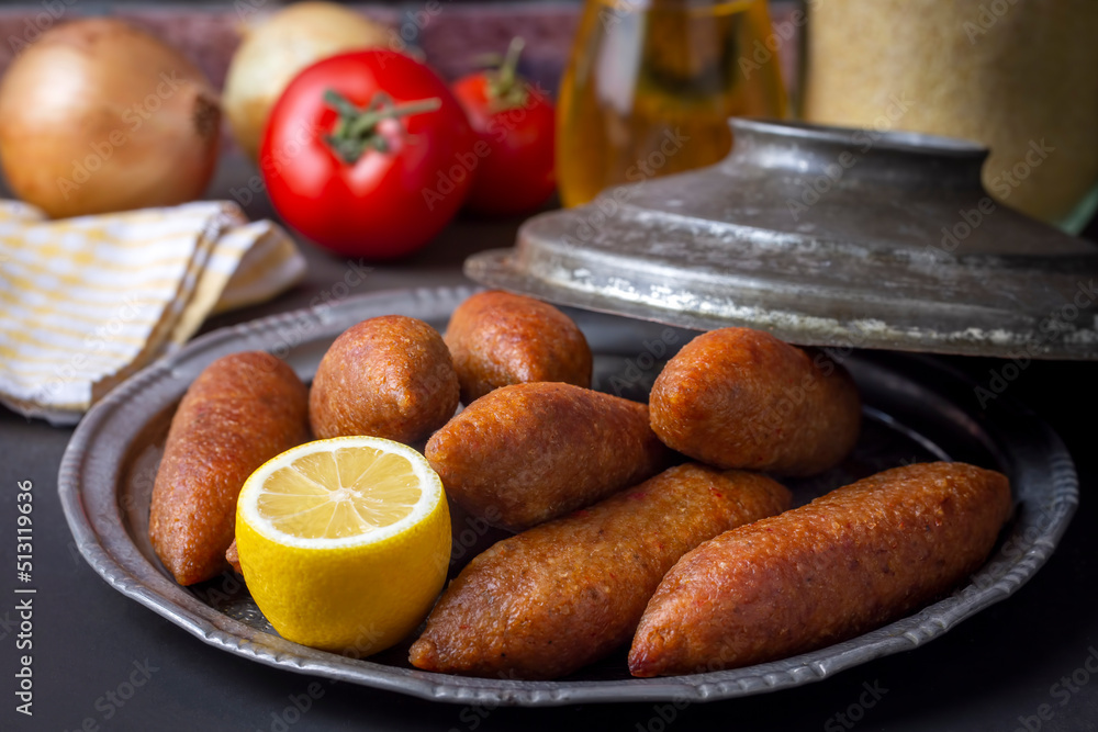 Turkish domestic special food icli kofte and oruk , domestic Turkish ...