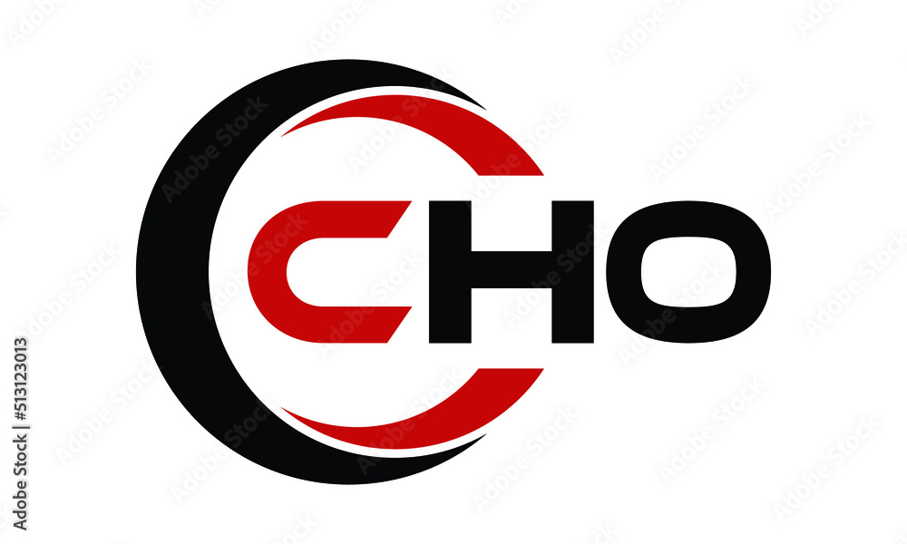 CHO swoosh three letter logo design vector template | monogram logo ...
