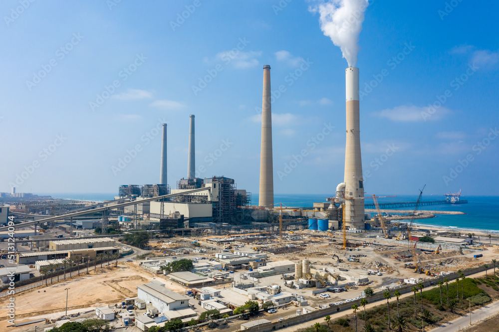 Top view The largest water desalination facility in the world, Hadera ...