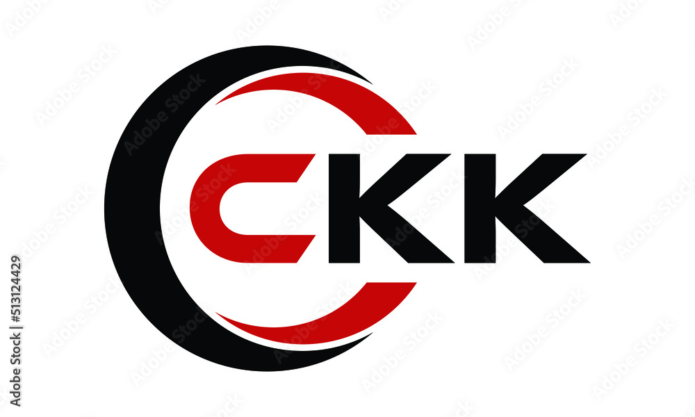 CKK swoosh three letter logo design vector template | monogram logo ...
