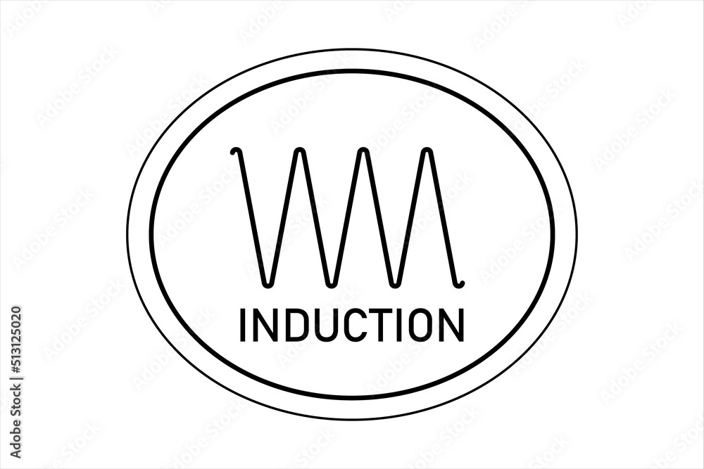 Induction, Icon for marking dishes. To designate a surface, a coating ...