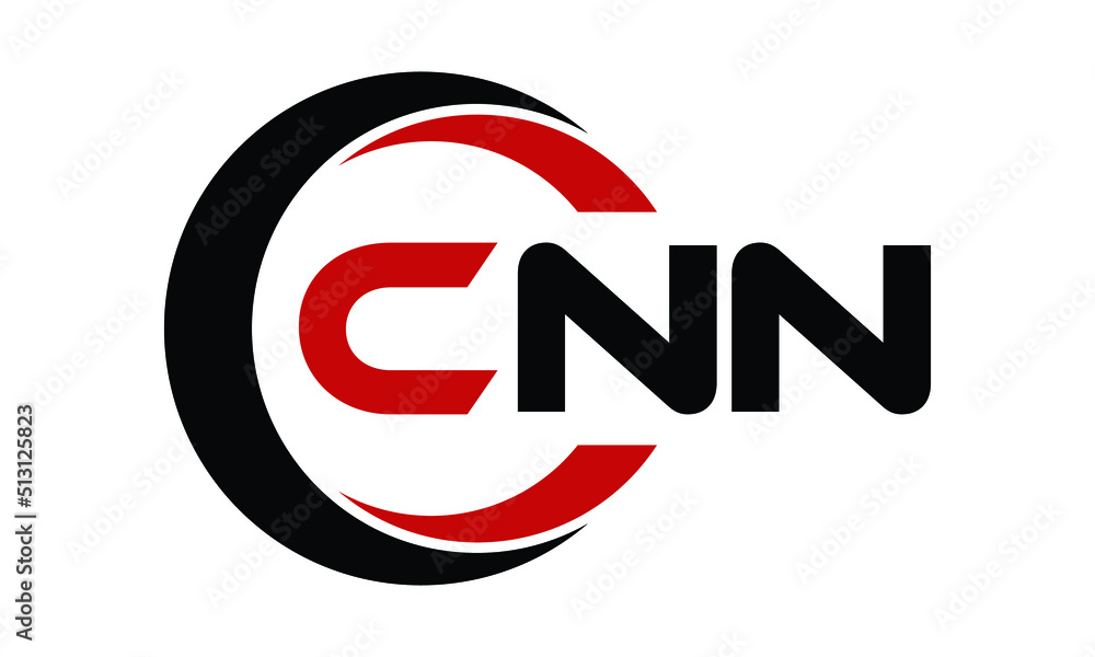 CNN swoosh three letter logo design vector template | monogram logo ...
