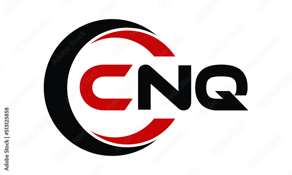CNQ swoosh three letter logo design vector template | monogram logo ...