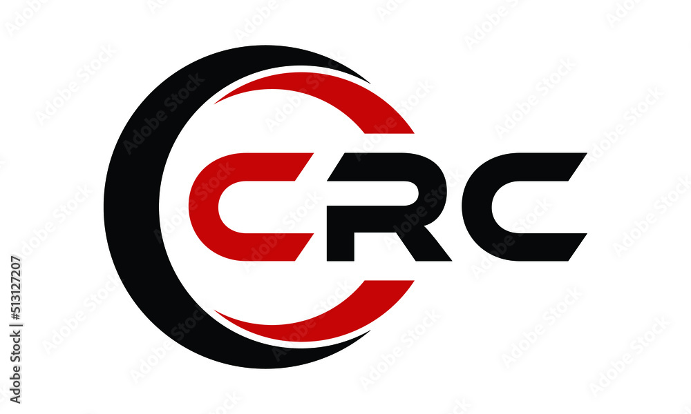 CRC swoosh three letter logo design vector template | monogram logo ...