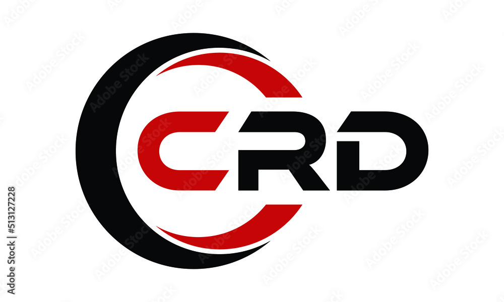CRD swoosh three letter logo design vector template | monogram logo ...