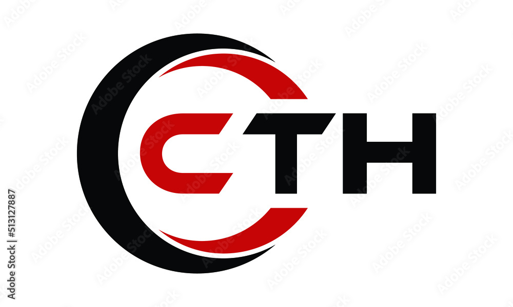 CTH swoosh three letter logo design vector template | monogram logo | abstract logo | wordmark ...