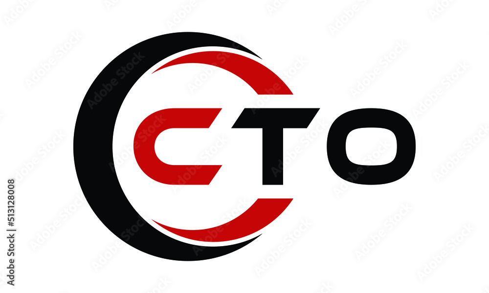 CTO swoosh three letter logo design vector template | monogram logo ...