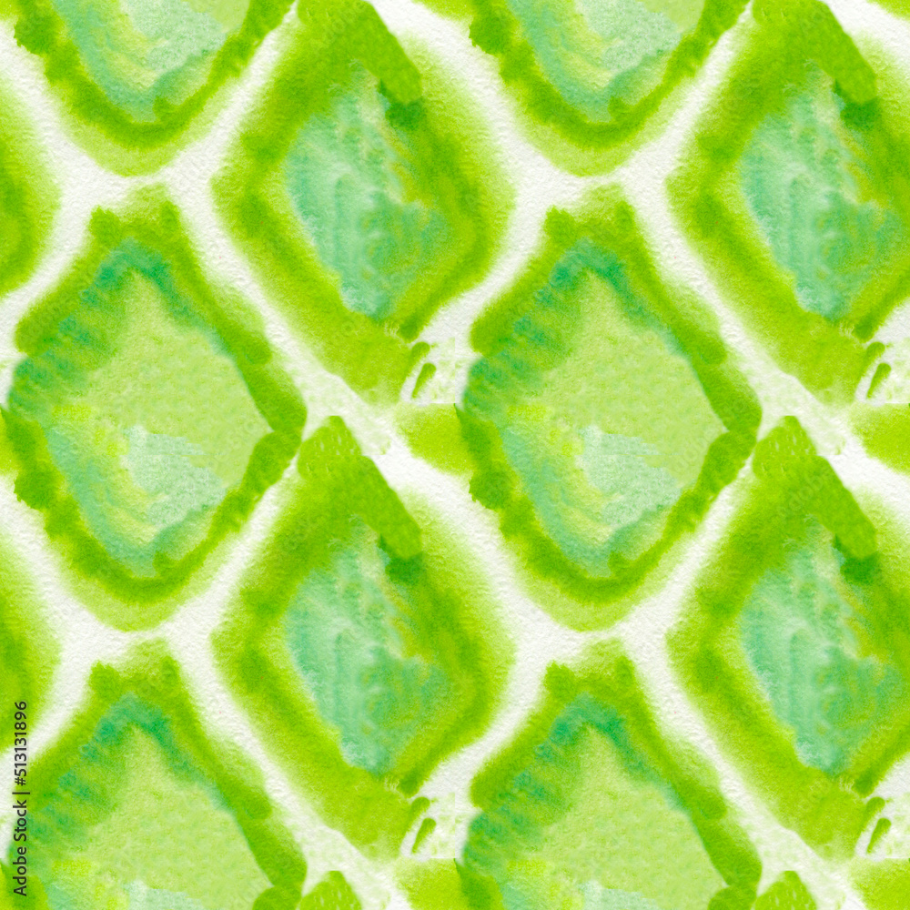 Watercolor seamless pattern in lime color in tie dye. Repeating hand ...
