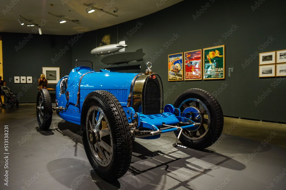Bugatti type 35 designed by Ettore Bugatti in a museum. Stock Photo ...