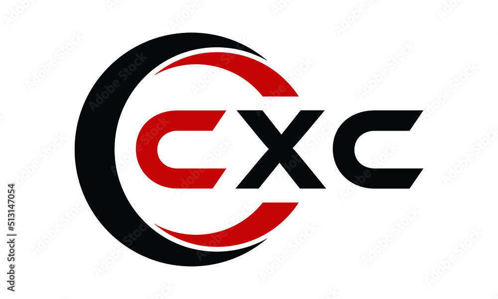 CXC swoosh three letter logo design vector template | monogram logo ...