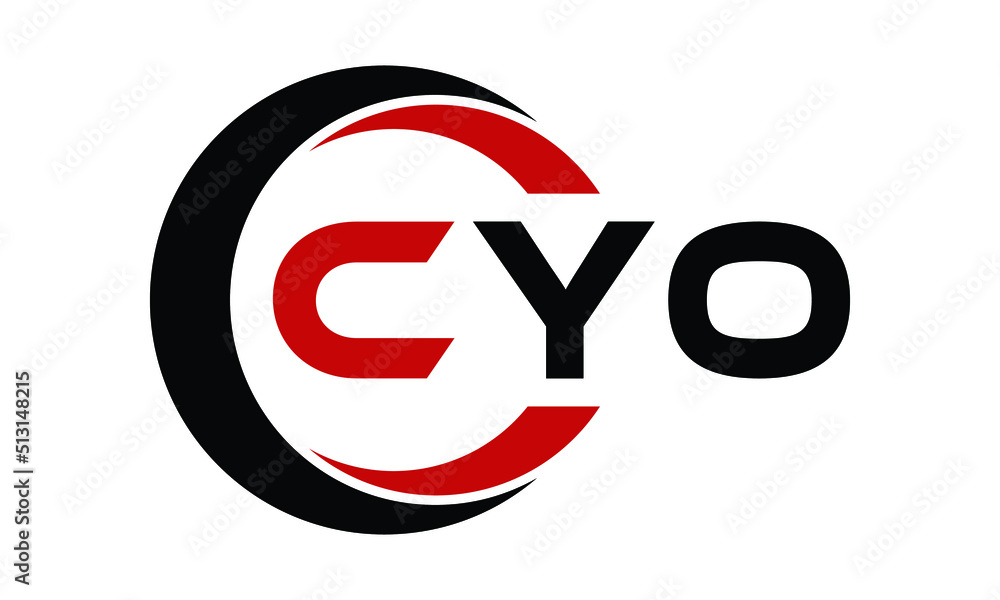 CYO swoosh three letter logo design vector template | monogram logo ...