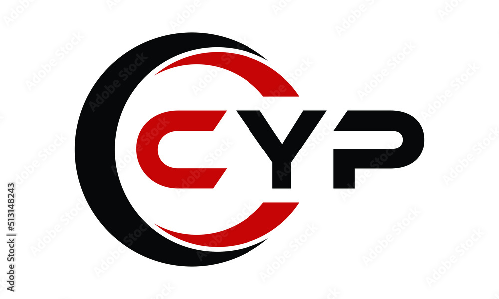 CYP swoosh three letter logo design vector template | monogram logo | abstract logo | wordmark ...